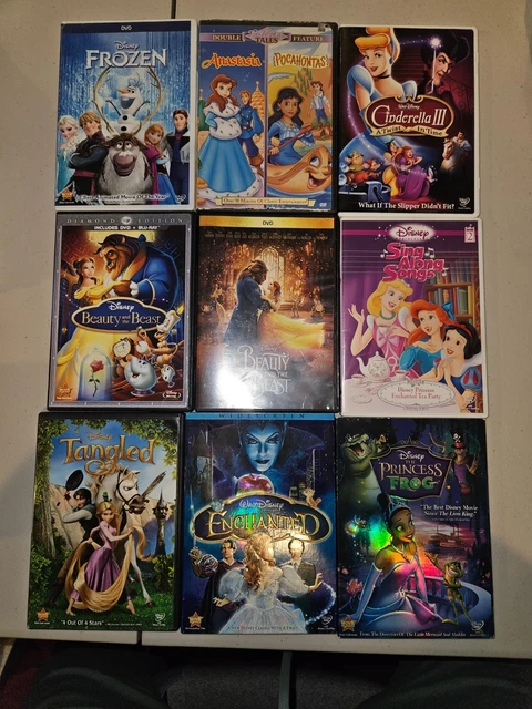 PRINCESS MOVIE DVD/BLU-RAYY Bundle; Frozen, Beauty & The Beast, Tangled, etc £22.80 - PicClick UK