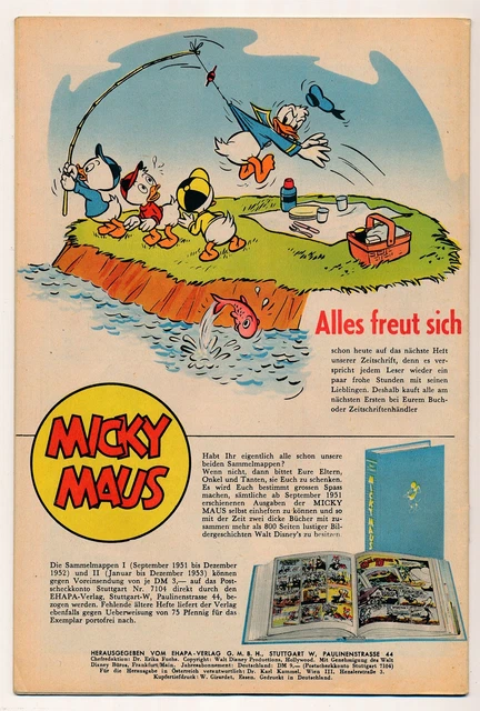 MICKY MAUS SONDERHEFT 4 - Micky Maus im Land des Riesen - 1953 EUR 132 ...