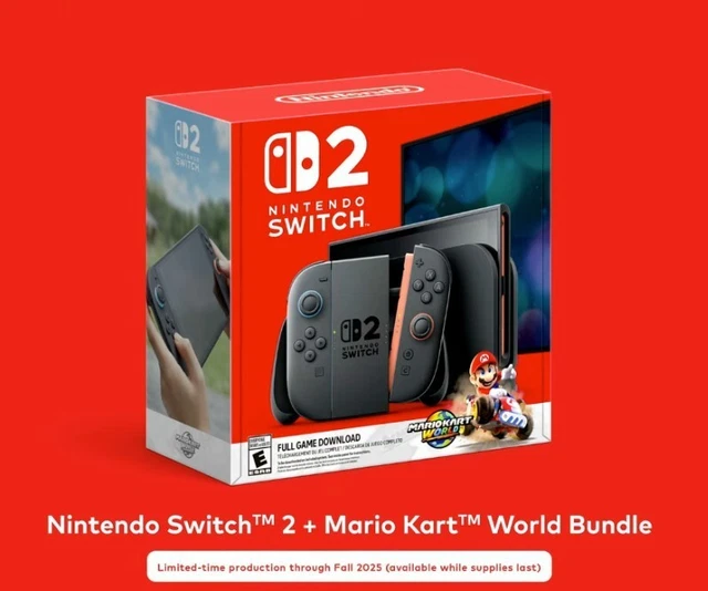 NINTENDO SWITCH 2 Mario Kart World bundles with PREORDER RECEIPTS ...