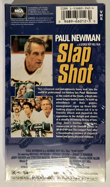 SLAP SHOT PAUL Newman Michael Ontkean Lindsay Crouse Jerry Houser VHS ...