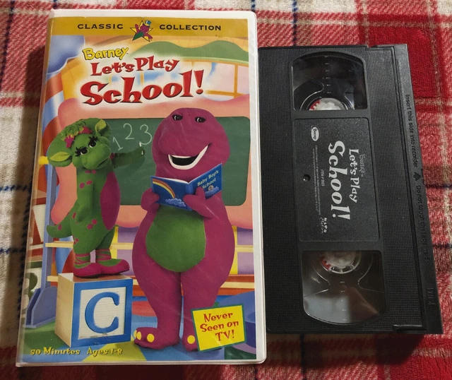 BARNEY: LET'S PLAY SCHOOL [1999] | KIDS MOTION Canadian Clamshell VHS ...