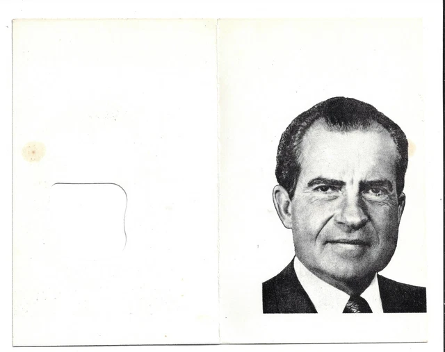 2-1972 RICHARD NIXON as Abe Lincoln Folding Re-election Pres Campaign ...