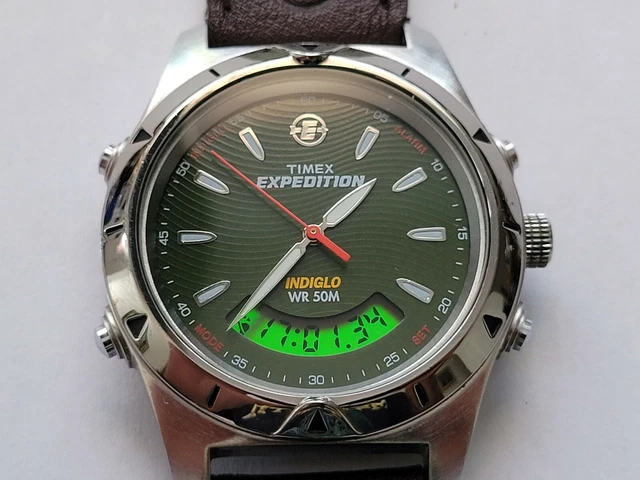 TIMEX EXPEDITION INDIGLO Analog Digital Quartz Watch Chronograph Alarm ...