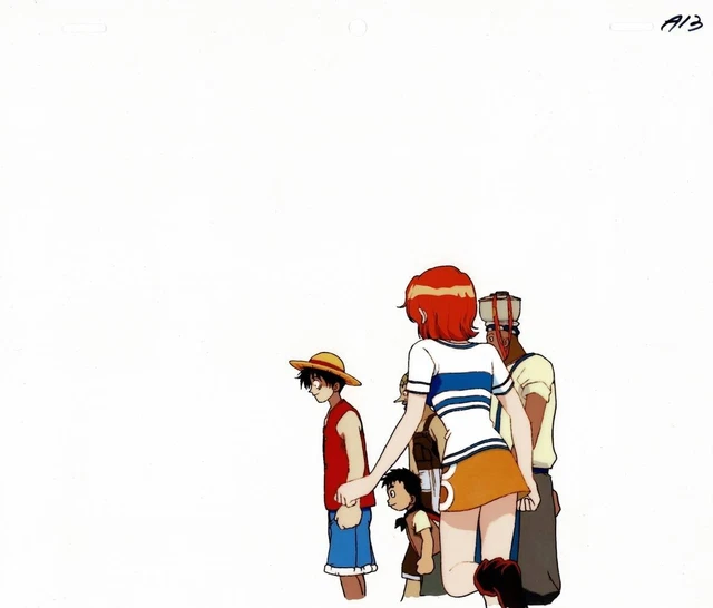 ONE PIECE MONKEY D. Luffy Nami Original Animation Cel picture Japanese ...