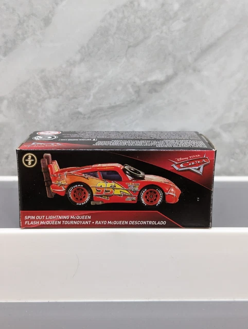 DISNEY PIXAR CARS Spin Out Lightning McQueen Mattel 1:55 Scale BNIB ...
