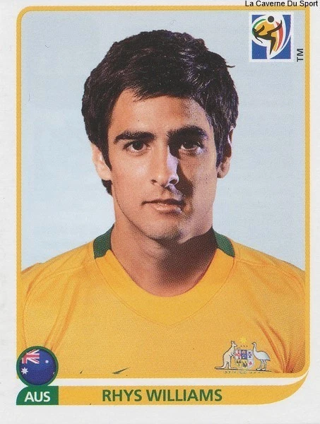 283 RHYS WILLIAMS # Australia Sticker Panini World Cup South Africa ...