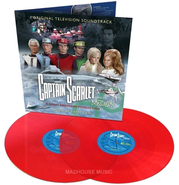 LP X 2 CAPTAIN SCARLET And The Mysterons RED VINYL Barry Gray Ltd GERRY ...