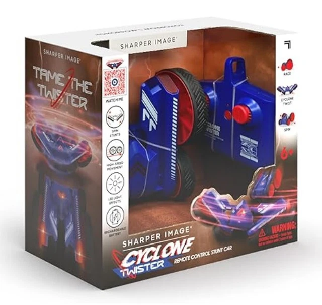 SHARPER IMAGE CYCLONE Twister Remote Control Stunt Car LED Lights, 360 ...