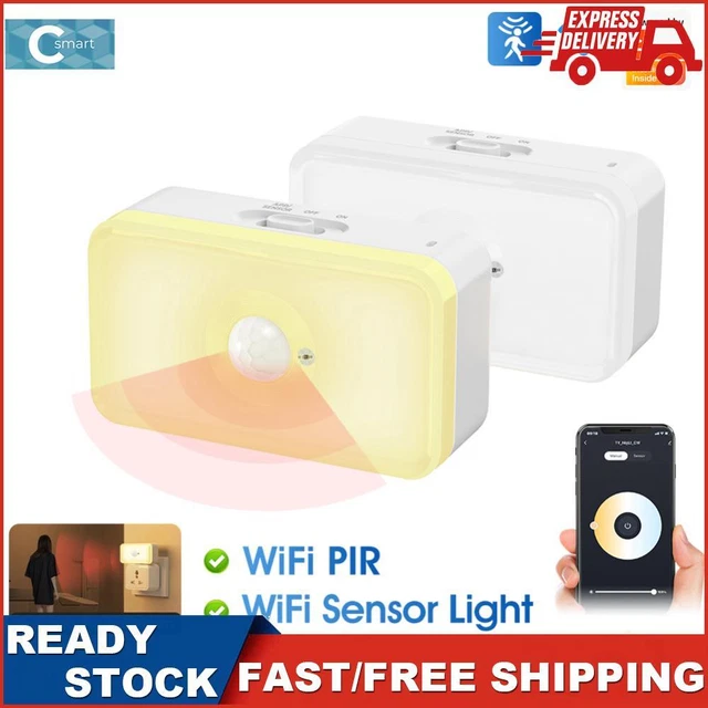 HUMAN BODY SENSOR Works with Alexa Google Plug In Wall Lamp Home Motion ...