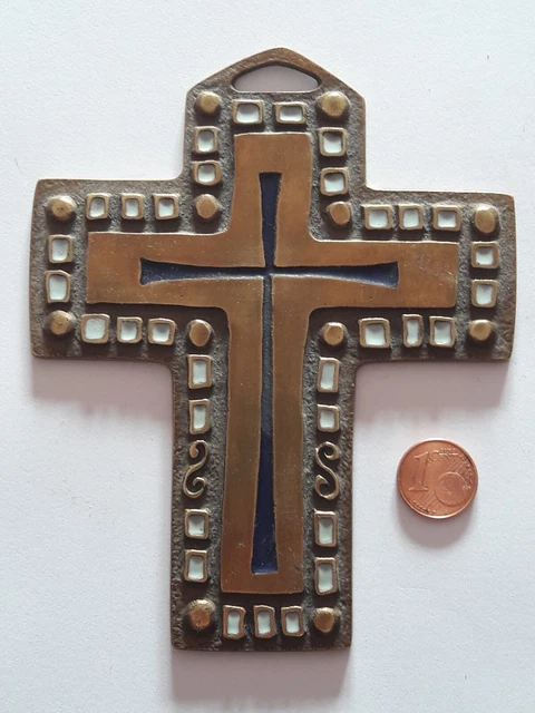 GRANDE CROIX EN bronze signé E. Pellegrin EUR 18,00 - PicClick FR