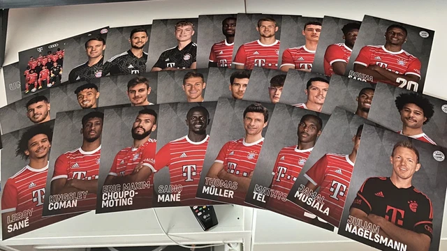 FC BAYERN MÜNCHEN Autogrammkarten Set 2022 2023 Faksimile 33 Karten EUR ...