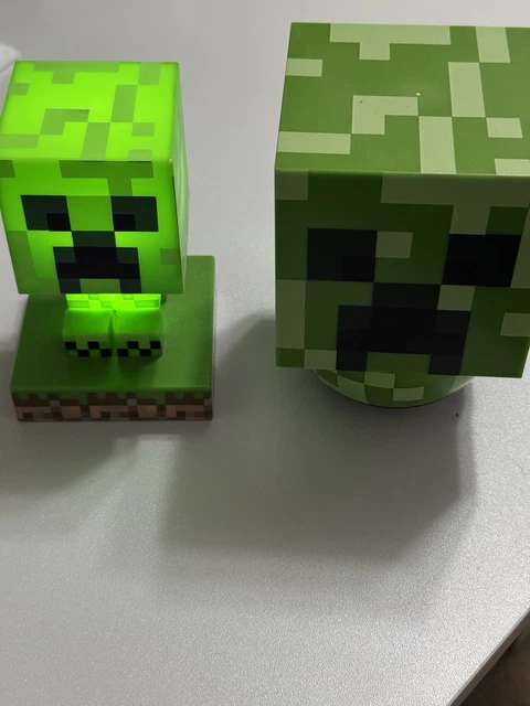 MINECRAFT CREEPER ICON Light – Kids Green Pixel Lamp Bedroom Night ...