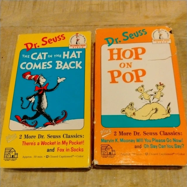 Lot Of 2 Dr Seuss Vhs Tapes The Cat In The Hat Comes