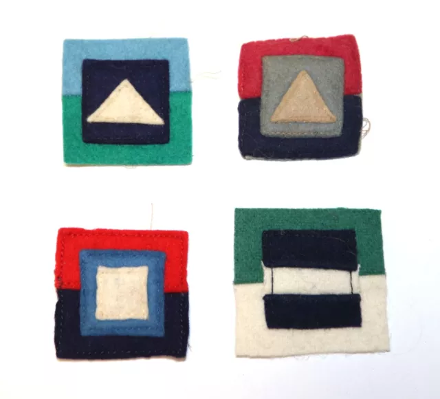 4 DIFFERENT ORIGINAL WW2 Australian Army Unit Colour Patches - Service ... 4 DIFFERENT ORIGINAL WW2 Australian Army Unit Colour Patches - Service ...