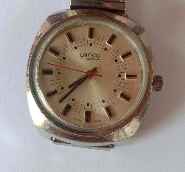 VINTAGE LANCO WRIST watch. Tissot autolube movement. 1970s Swiss Made ...