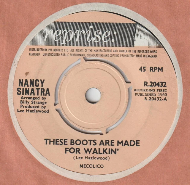 NANCY SINATRA THESE boots are made for walking Reprise R.20432 EX- EUR ...