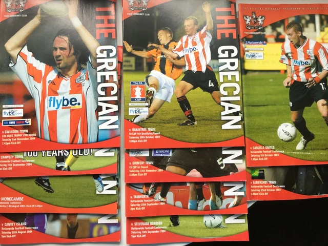 EXETER CITY HOME programmes - season 2004/05 various £2.99 - PicClick UK