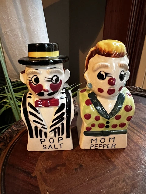 VINTAGE 1950’S JAPAN Pop Salt Mom Pepper Salt and Pepper Shakers(U1 ...