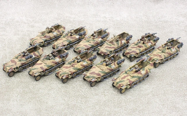 15MM WW2 METAL/RESIN German SS SdKfz 251 Half Tracks x11 Flames of War ...