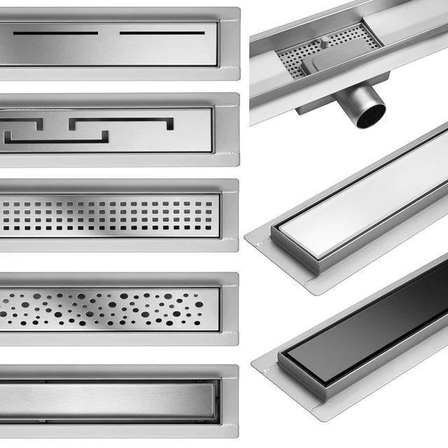 DUSCHRINNE EDELSTAHL BODENABLAUF Duschablauf Boden Ablaufrinne Siphon ...