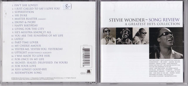STEVIE WONDER -SONG Review - A Greatest Hits Collection- CD Motown near ...