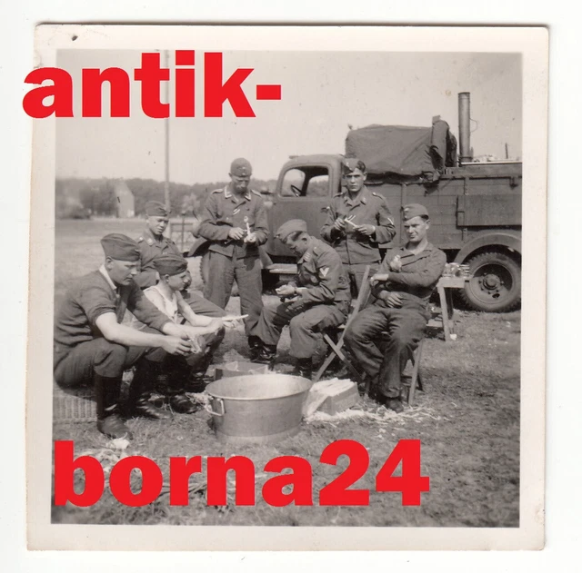 FOTO LW SOLDAT Fallschirmjäger Paratrooper Holland FJ.Rgt. Feldküche ...