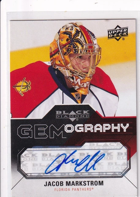 11/12 UD BLACK Diamond Jacob Markstrom Gemography Autograph Auto EUR 1 ...