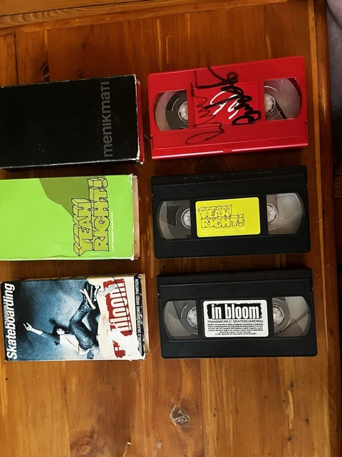 LOT OF 3 Vintage Skateboarding VHS - Menikmati (signed), Yeah Right ...