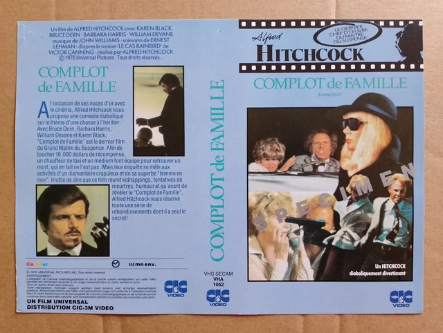 JAQUETTE VHS - Complot De Famille - Vhs Sleeve - Alfred Hitchcock ...