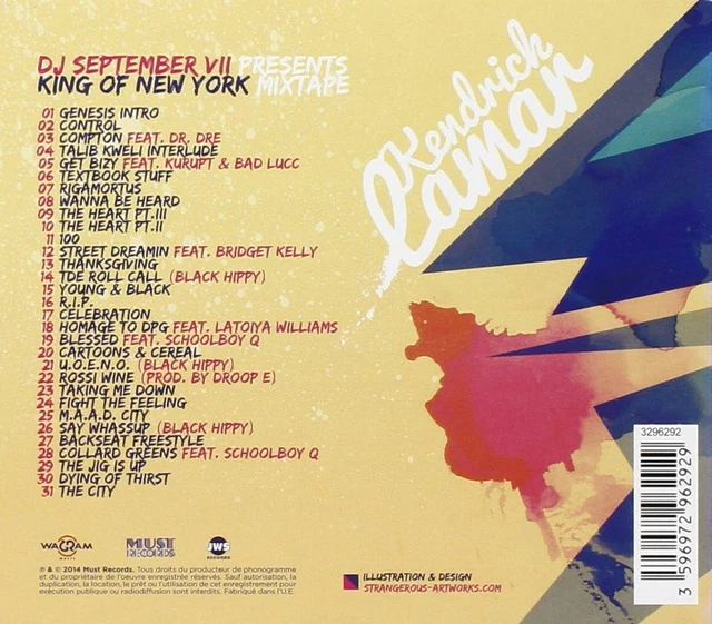 KENDRICK LAMAR & DJ Sept Mixtape-King of New York explicit_lyrics (CD) EUR 29,13 - PicClick FR