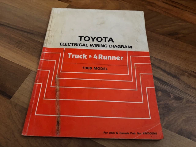 1986 TOYOTA TRUCK 4RUNNER EWD Electrical Wiring Diagram Manual_STD ...