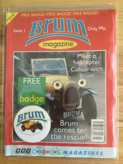 BRUM - ISSUE #1 - with Free Badge - 1994. BBC Childrens Magazines ...