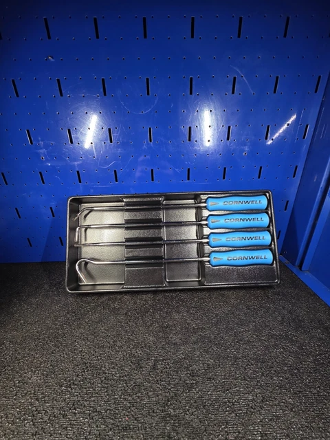 CORNWELL TOOLS CTG84HDHPS UNUSED 4-Piece Heavy Duty Blue Soft Grip Pick ...