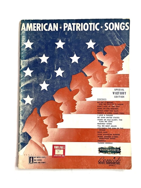 WW2 US AMERICAN Sheet Music “American Patriotic Songs” $9.95 - PicClick CA