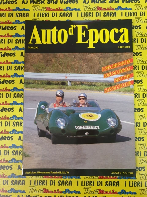 RIVISTA AUTO D'EPOCA mensile n.5 maggio 1988 MG P-TYPE - ZAGATO CAR ...