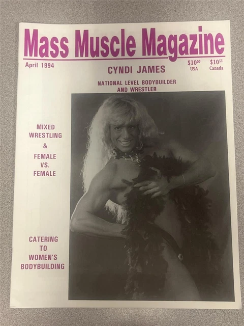 MASS MUSCLE MAGAZINE bodybuilding wrestling magazine CYNDI JAMES 4-94 £ ...