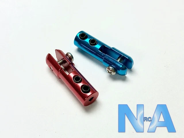 M2 2MM ALLOY Clevis RC Boat Aluminium Servo Clamp Connector (Blue/Red ...