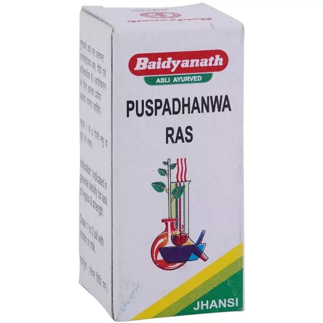 BAIDYANATH PUSPADHANWA RAS (5g) For Reproductive Disorders in Males Pushpadhanwa EUR 16,74 ...