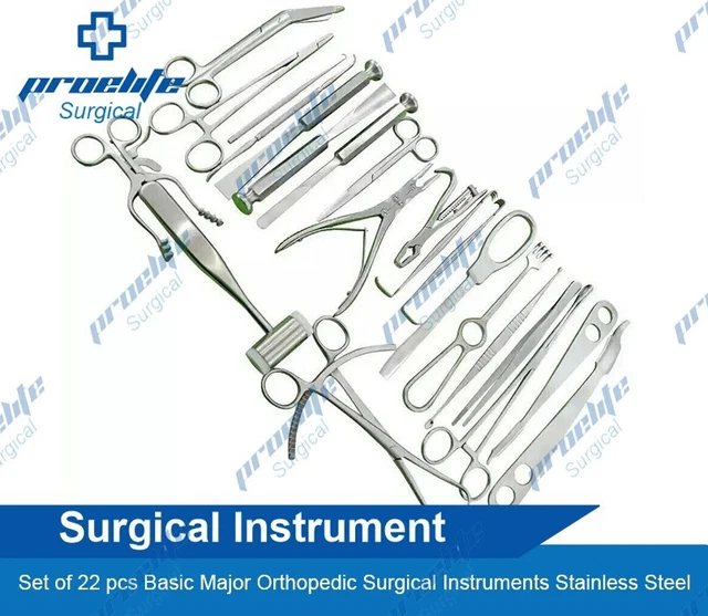 BASIC MAJOR ORTHOPEDIC Surgical Instruments Set of 22 pcs Stainless ...