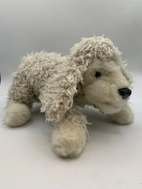RARE FOLKMANIS FULL Body Hand Puppet Poodle Puppy Dog Plush White Curly ...