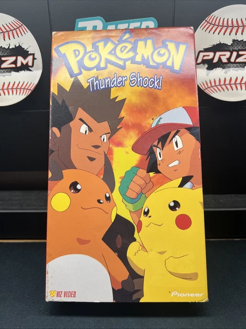 POKÉMON &THUNDER SHOCK!& VHS Tape Vintage 1998 Pikachu Vs. Raichu ...