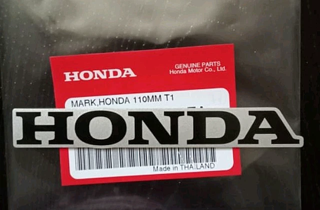 GENUINE HONDA STICKER-11CM - BLACK/SILVER Sticker Logo Lettering-110mm ...