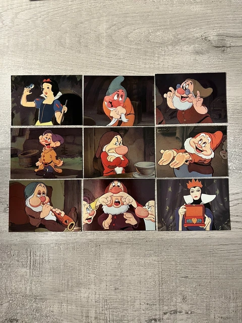 SNOW WHITE & the Seven Dwarfs SERIES 2 FOIL EMBOSSED INSERT 9 CARD SET ...