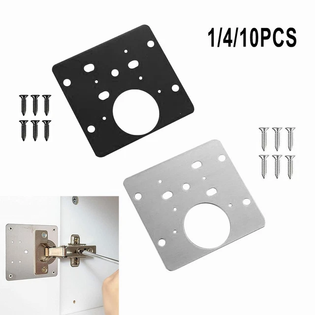 REPARATURPLATTE SCHARNIER SCHRANK Mit 6 Befestigungsschrauben Rostbeständig EUR 3,88 - PicClick DE