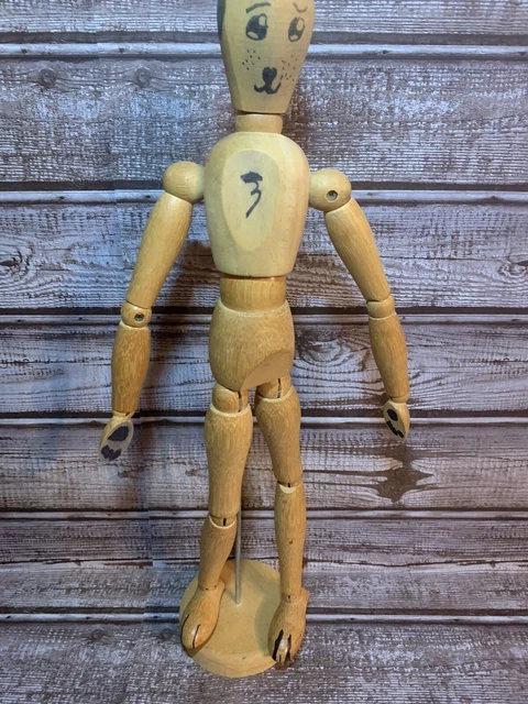 WOODEN ARTICULATED ARTIST Model Poseable 13" Drawing Figure £13.04 ...