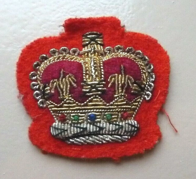 BRITISH ARMY STAFF Sergeant Rank Crown Badge Bullion wire padded £8.99 ...