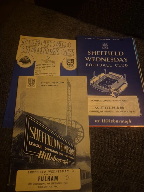 SHEFFIELD WEDNESDAY FOOTBALL Programmes X3 £1.17 - PicClick UK