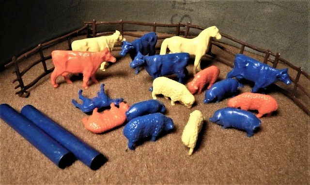 LOT OF 22 Assorted Farm animals-fence-logs. O scale. $12.95 - PicClick