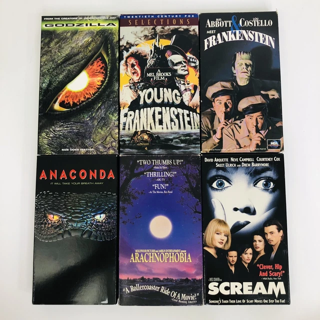 HORROR VHS COLLECTION Lot Of 6 Godzilla Anaconda Scream Frankenstein ...