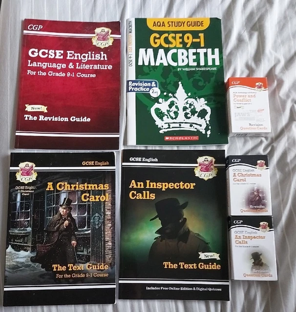 GCSE ENGLISH REVISON Books And Flashcards Bundle £5.99 - PicClick UK